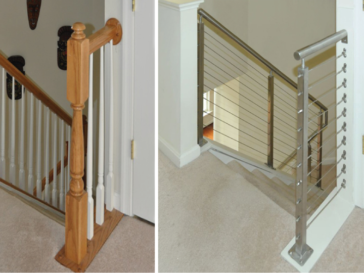Railing Replacement - Kluza Stairs